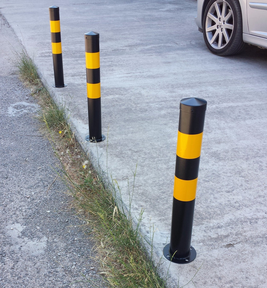 Μεταλλικό Κολωνάκι Φ76 x 600 mm Σταθερό με Κώνο PARK-SBF-76K – Doorado